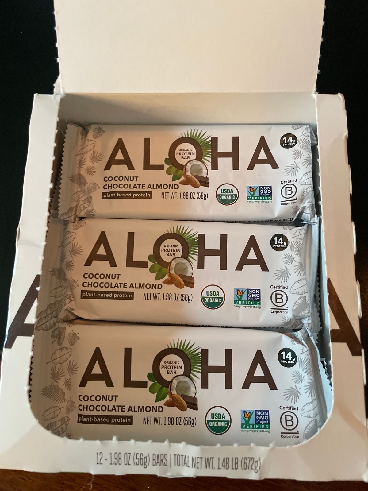 Coconut Chocolate Almond Protein Bar | Aloha