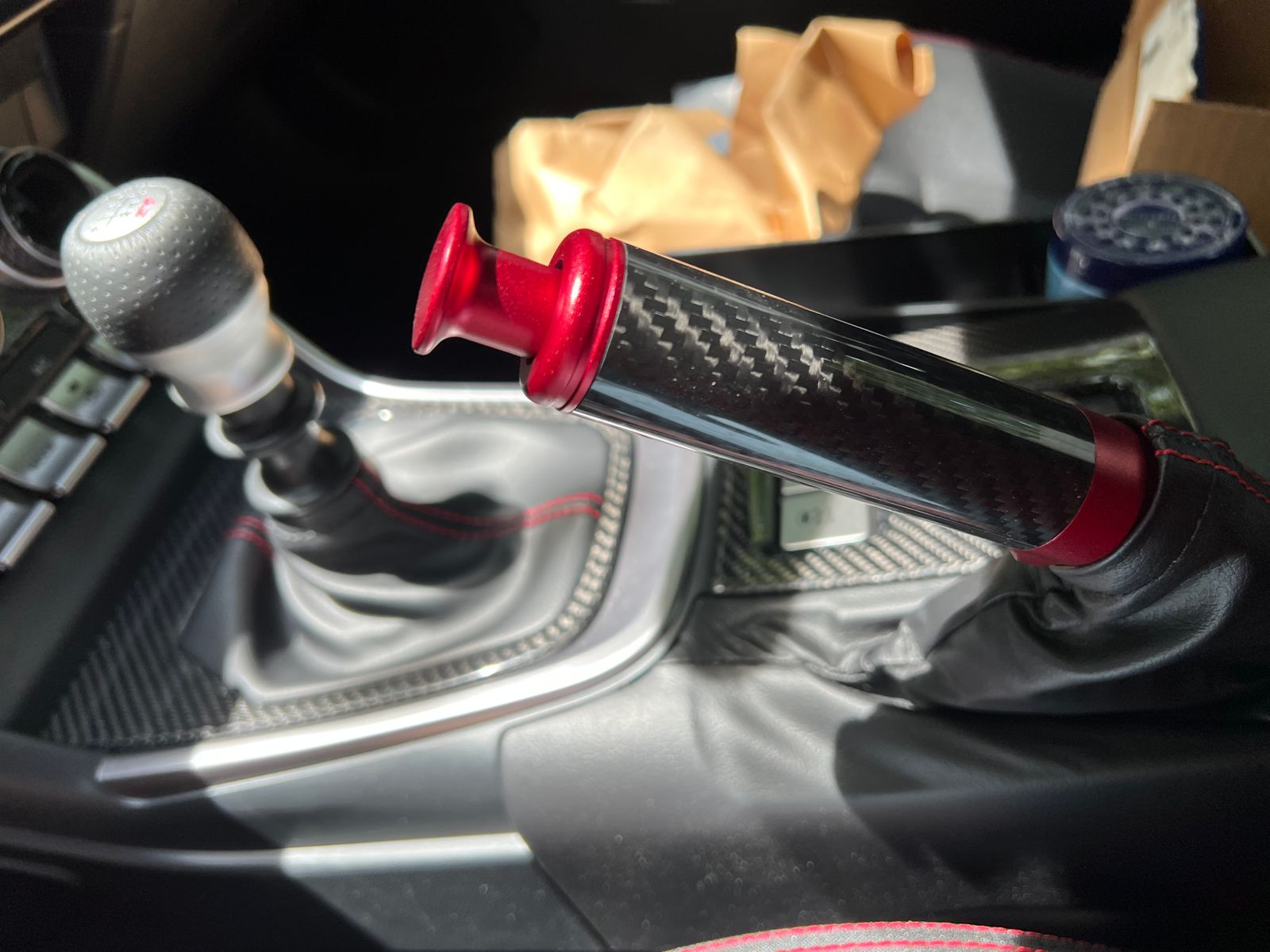 Noble EBrake Handle with Button (Carbon Fiber) 13+ BRZ / GR86 / 15+ WRX ...