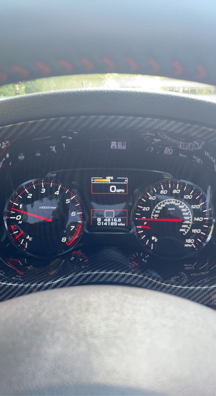 Noble Carbon Fiber Style Subaru Speedometer Cluster Trim WRX 2015-2021 ...
