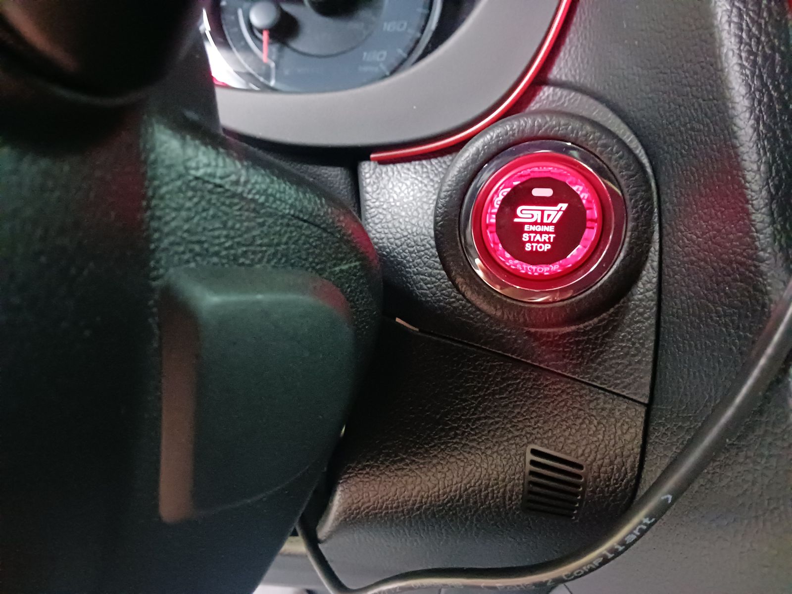 Noble "STI" V2 Push to Start Cover with Hole Subaru WRX 15-23 / STI 15 ...