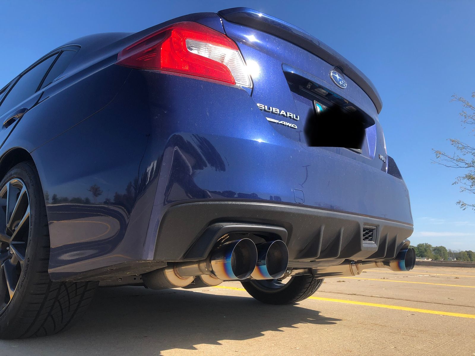 Invidia R400 Gemini Single Layer Quad Ti-Tip Cat Back Exhaust WRX/STI ...