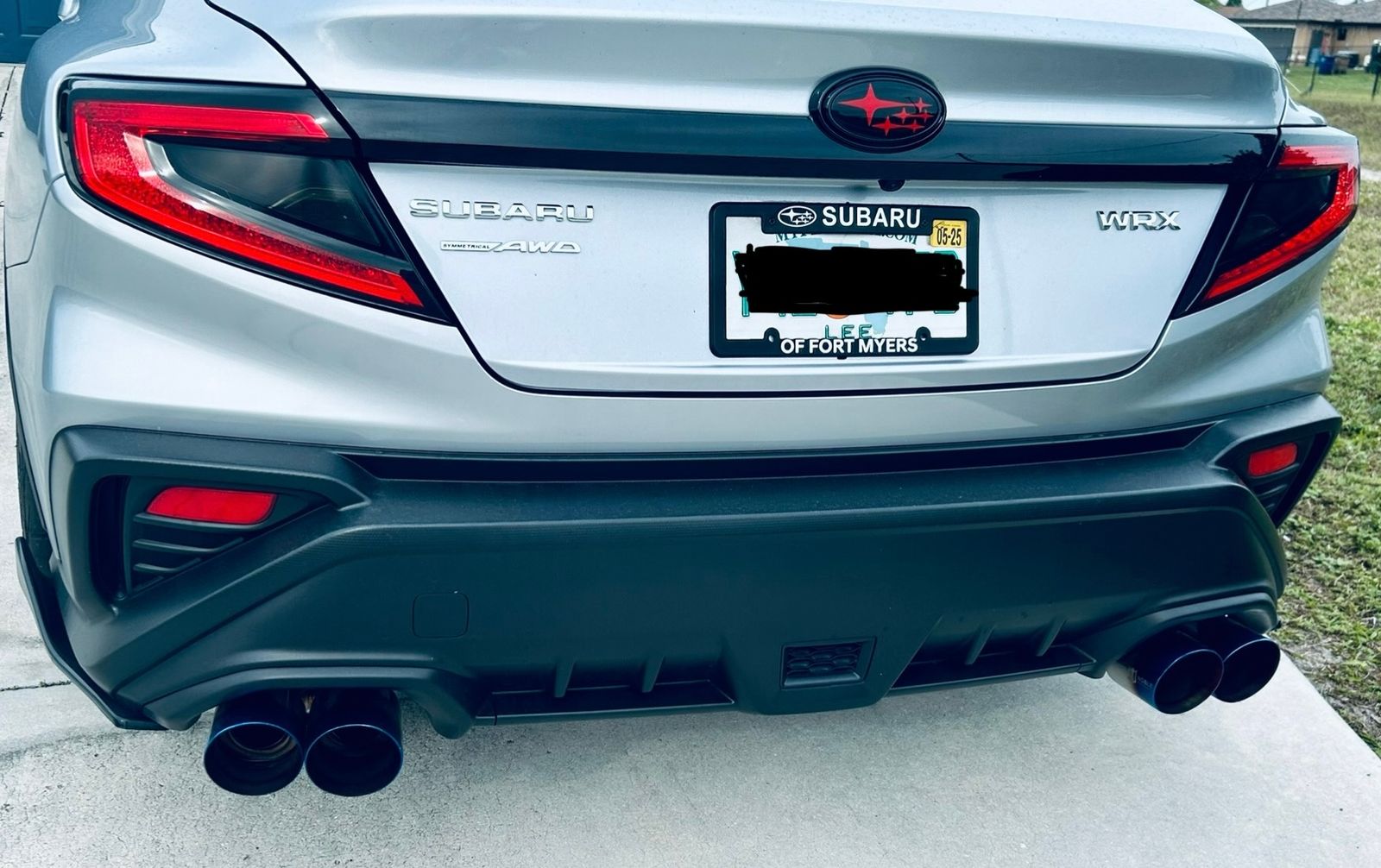 Noble AXL Pro Quad Exit Axle Back Exhaust Burnt Tips Subaru WRX 22-23 ...