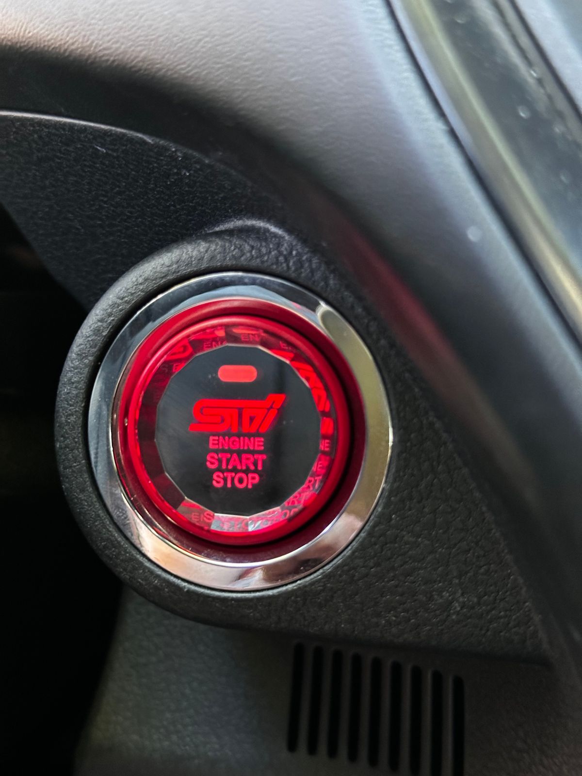 Noble "STI" V2 Push to Start Cover with Hole Subaru WRX 15-23 / STI 15 ...