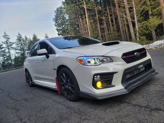 Noble CS Style Carbon Fiber Front Lip - 18-21 WRX / STI – Import Image ...