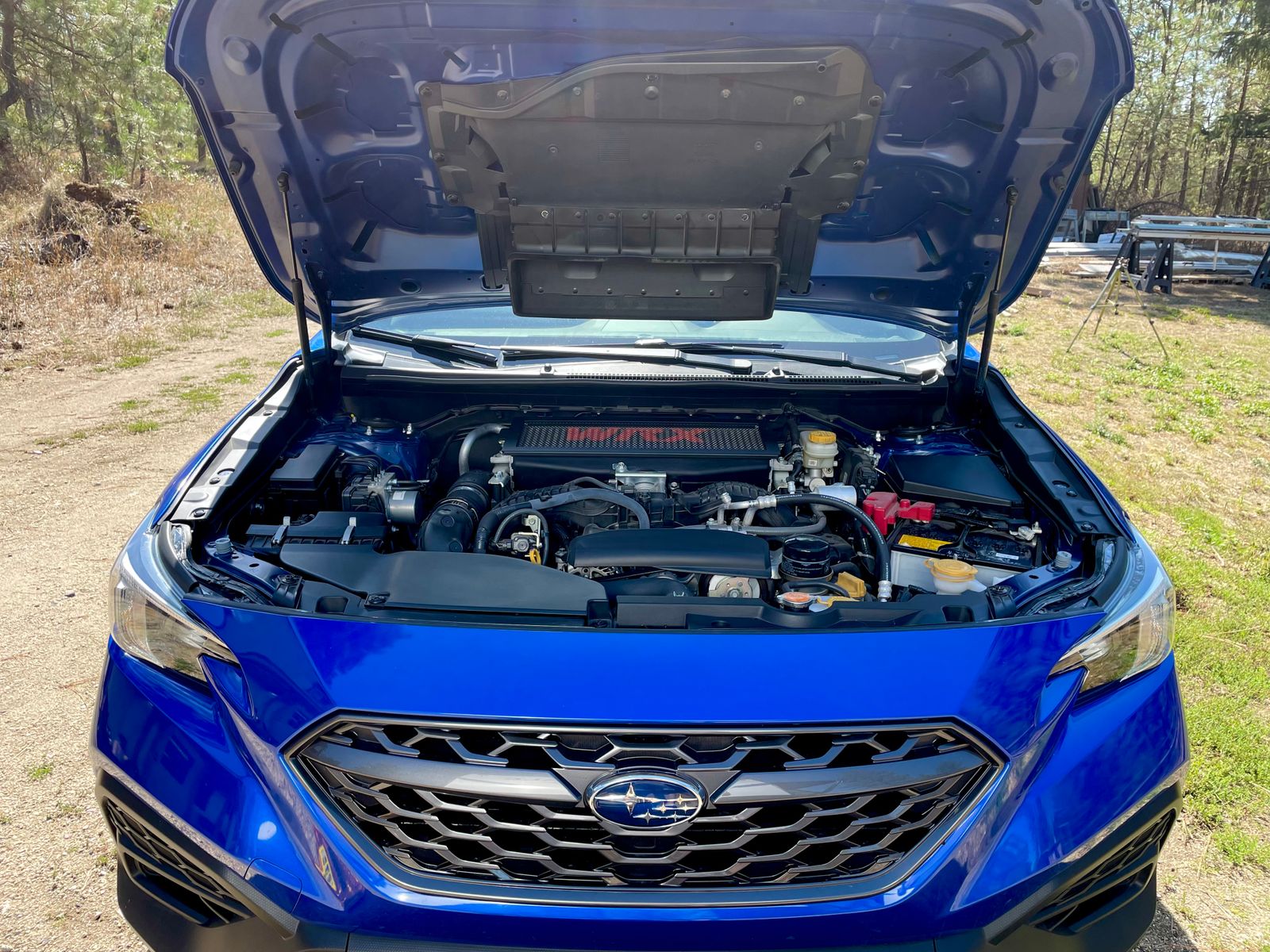 Noble 22-23 Subaru WRX Black Top Mount OE Intercooler Guard with Red ...