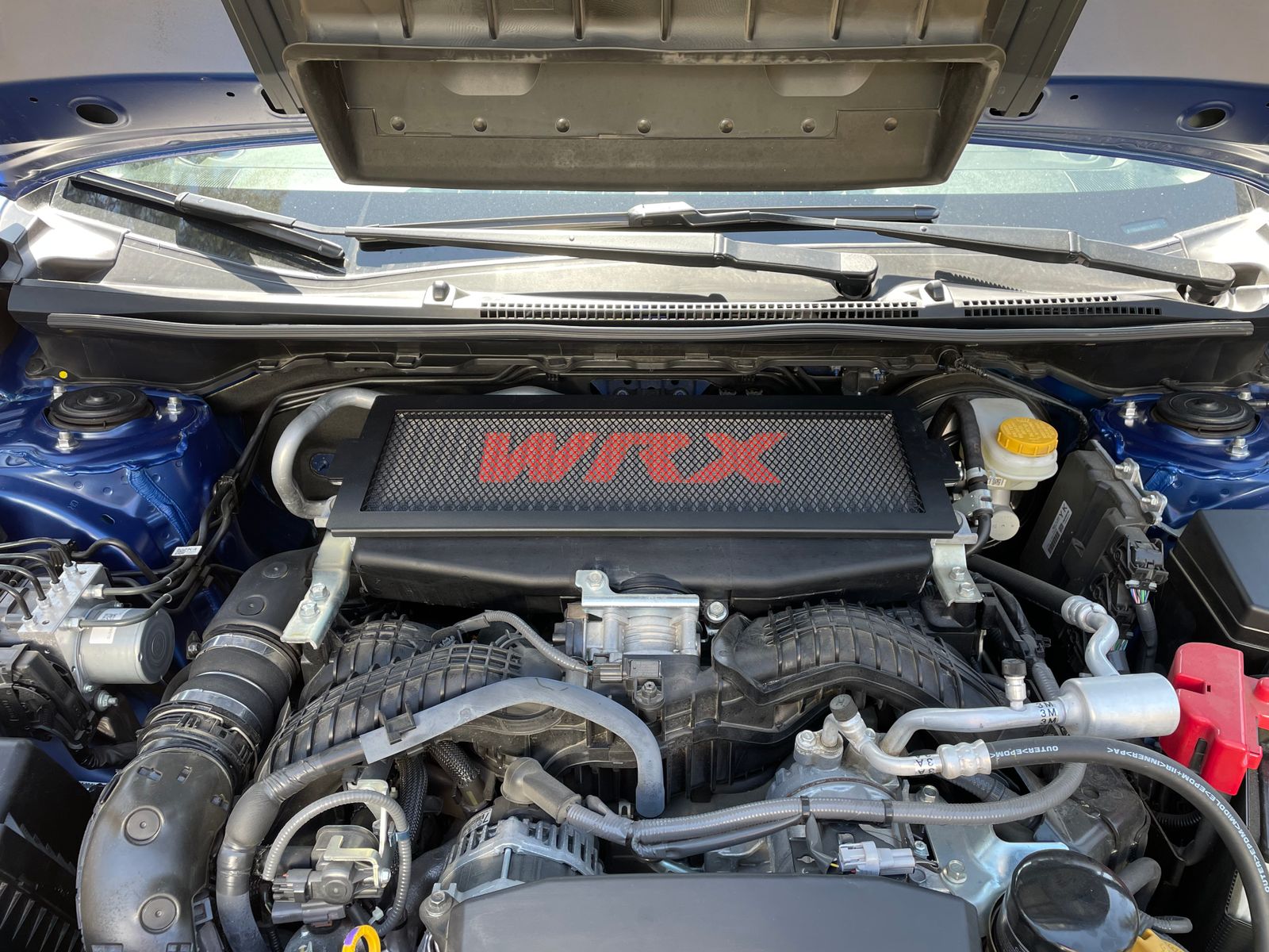 Noble 22-23 Subaru WRX Black Top Mount OE Intercooler Guard with Red ...