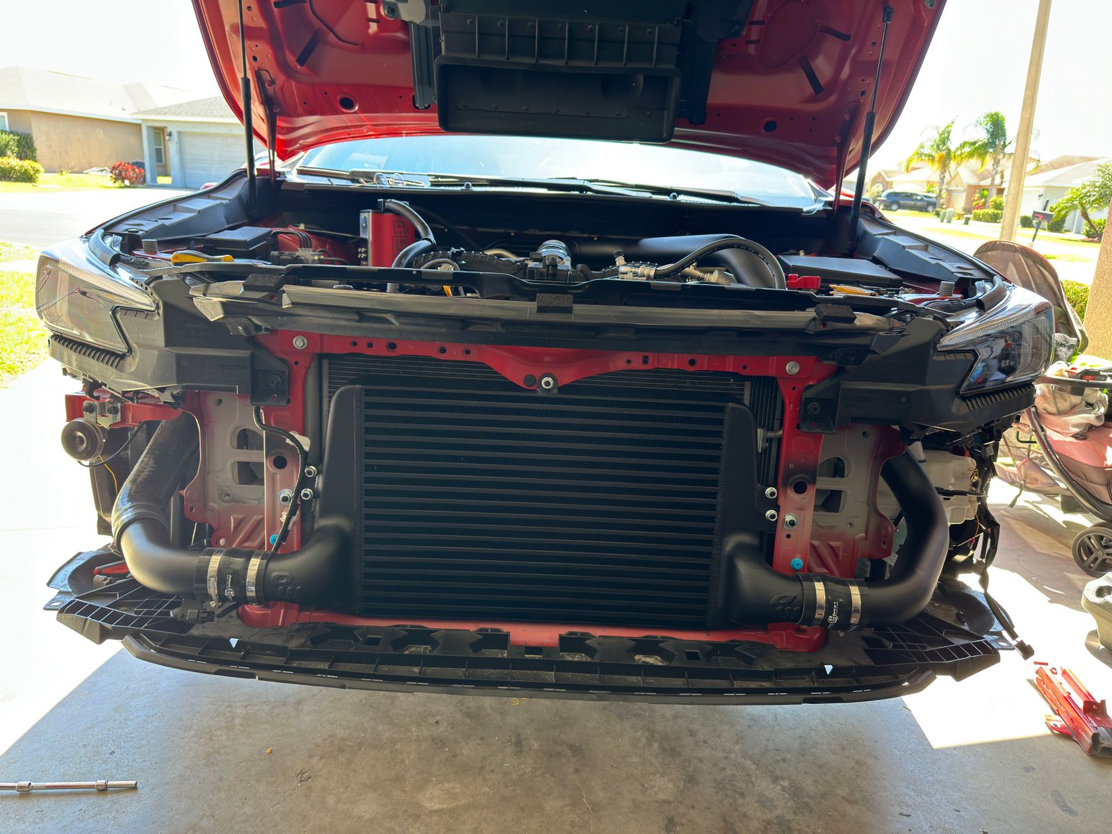 Process West Stage 1 Front Mount Intercooler Kit Black Subaru WRX 22-23 ...