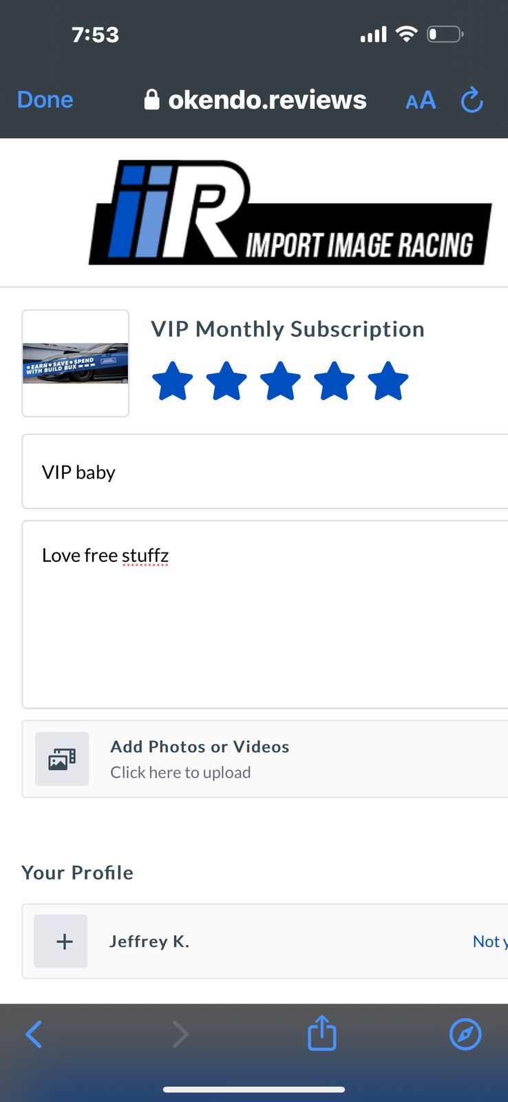VIP Monthly Subscription – Import Image Racing