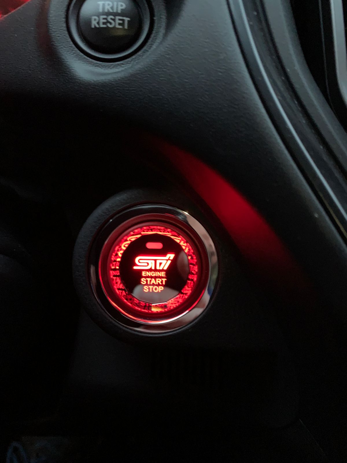 Noble "STI" V2 Push to Start Cover with Hole Subaru WRX 15-23 / STI 15 ...
