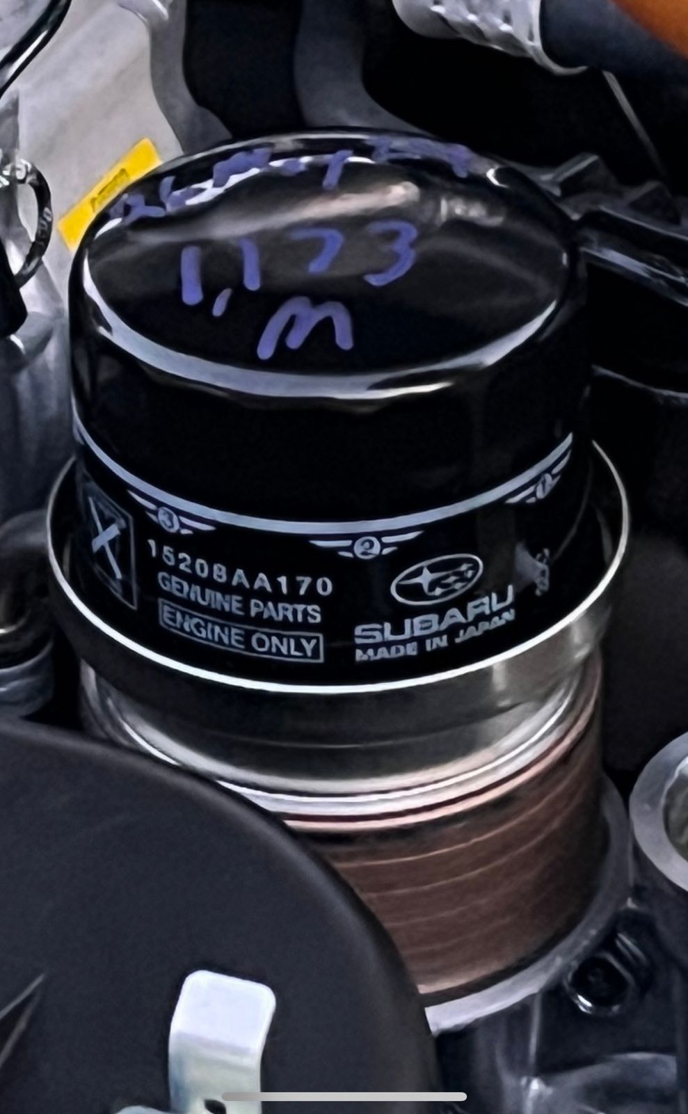 Subaru 15208AA170 FA20DIT Oil Filter 15-22 Subaru WRX / 22-23 BRZ ...