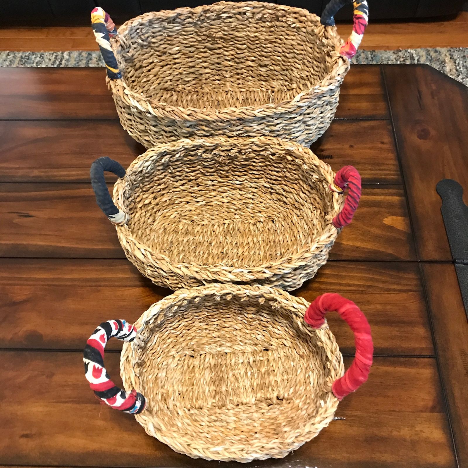 Chindi Handle Baskets - Set of 3 – GlobeIn