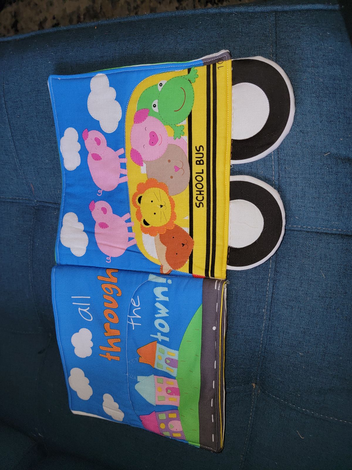Huggable & Lovable Books - Wheels on the Bus Book Multi Panel