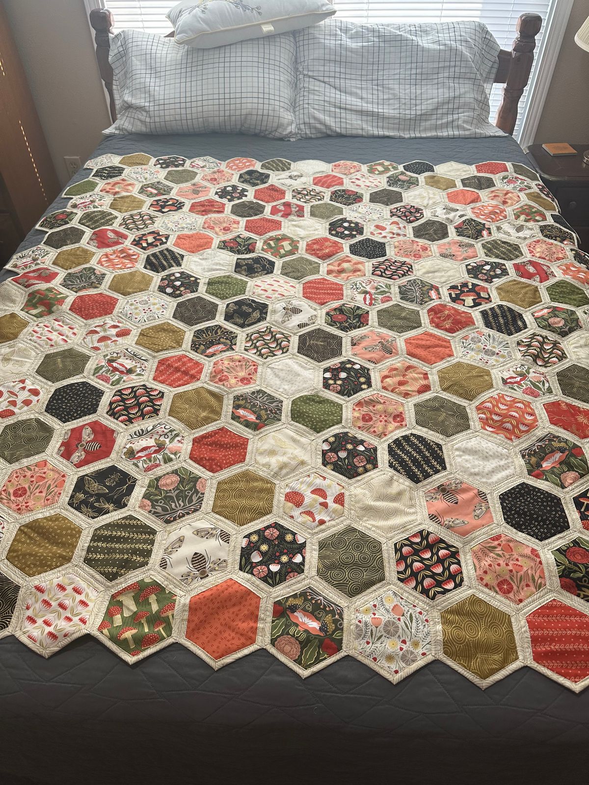 Quilt As You Go 2 1/2" Hexagon Template Designed by Daisy & Grace for