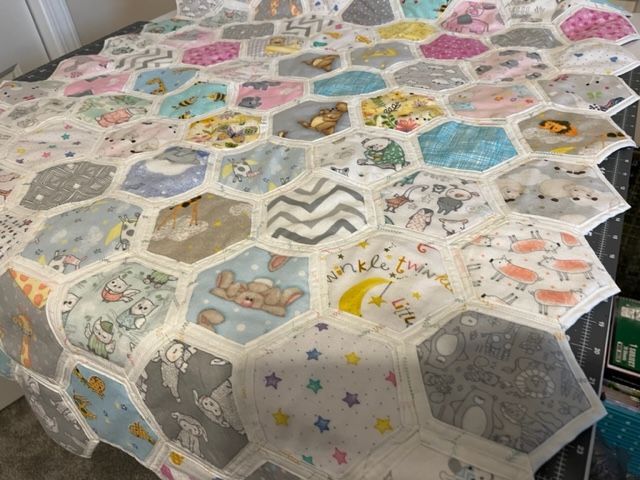 Quilt As You Go 2 1/2" Hexagon Template Designed by Daisy & Grace for