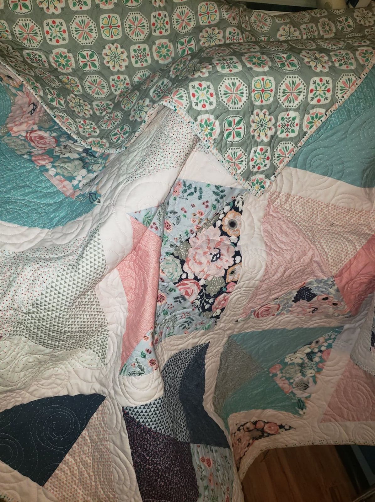 Stitch - Multi Stitch Gray 108" Wide Backing