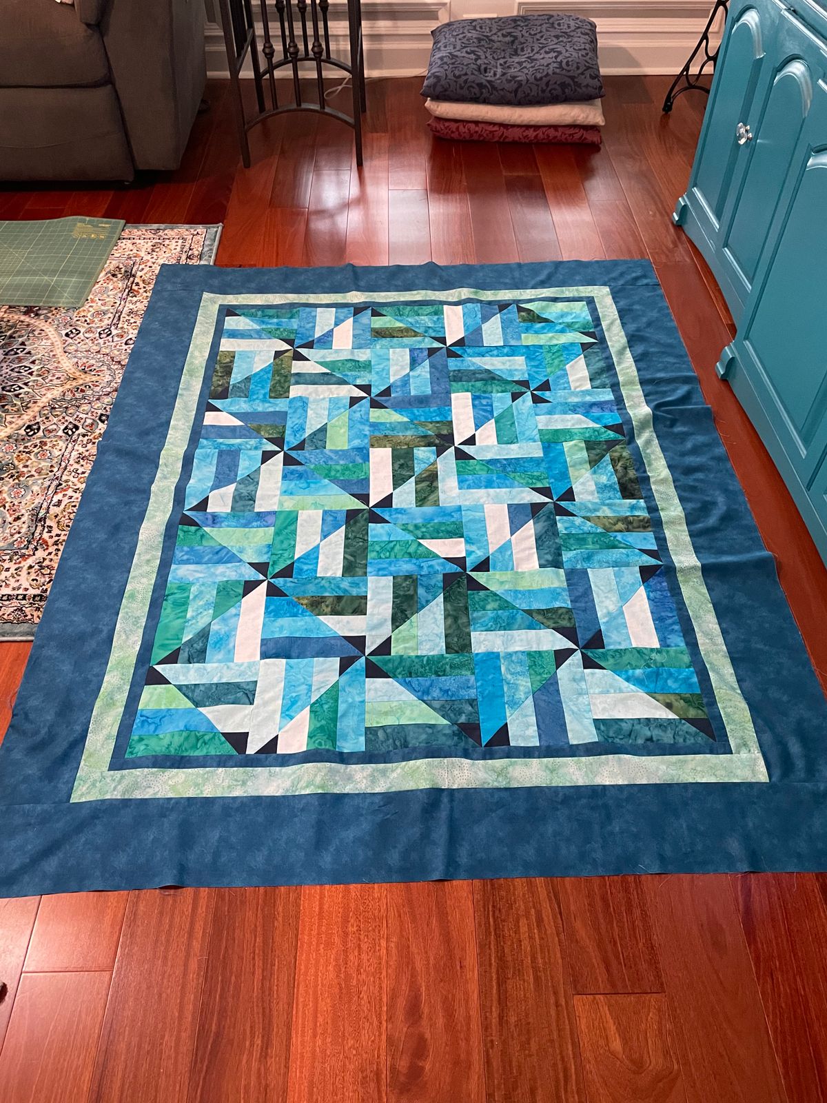 Tantalizing Teal Batik Solids Strips