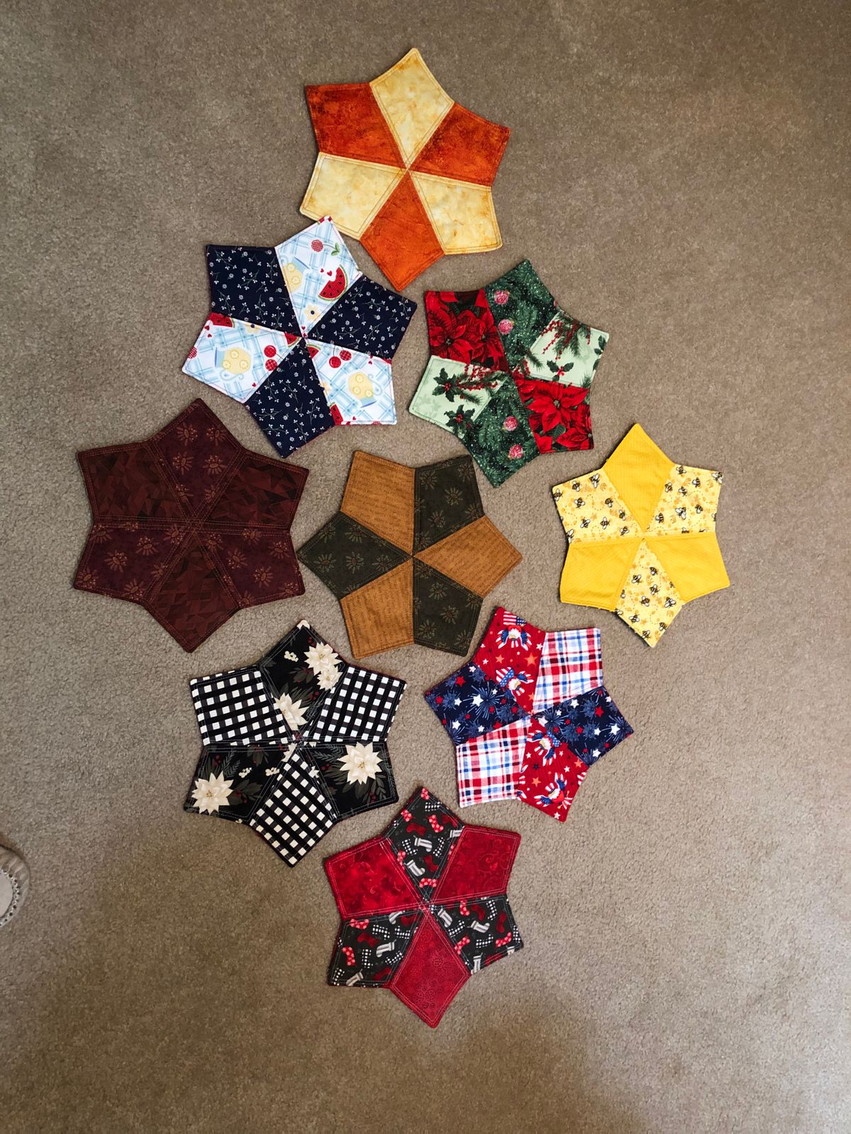 Digital Download - Periwinkle Table Topper Quilt Pattern by Missouri S