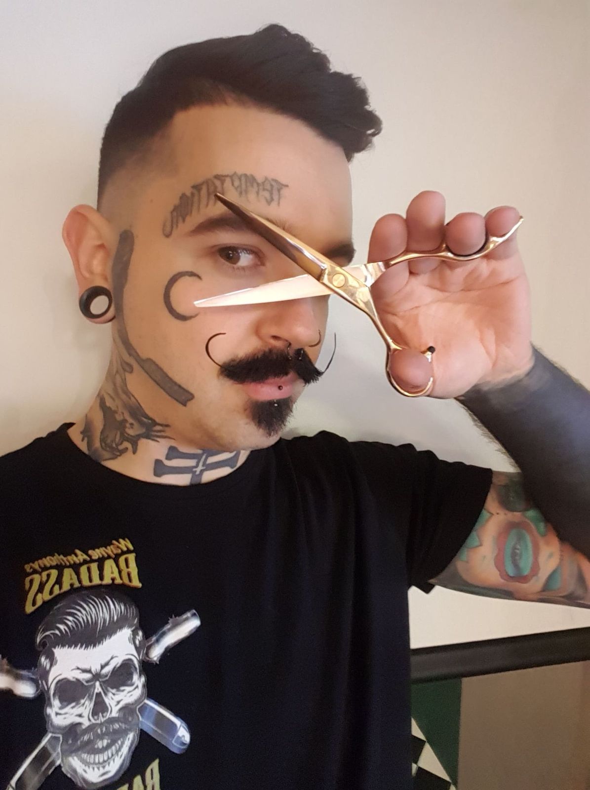 Matsui Matte Black Aichei Mountain Offset Hair Stylist Shears Thinner ...