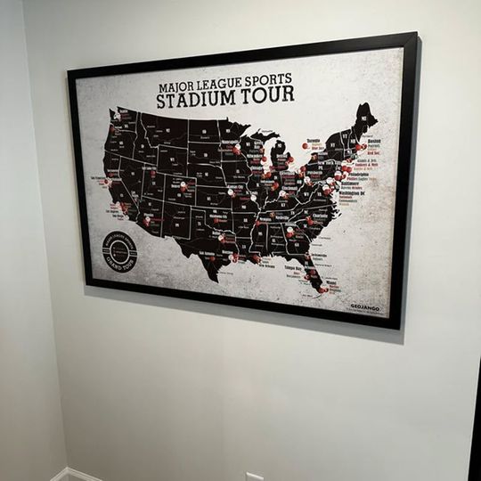 Grand Tour MLB, NFL, NBA Stadium Map – GeoJango Maps