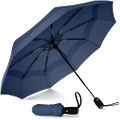 Windproof Travel Umbrella - Compact, Automatic, Navy Blue – Repel Umbrella