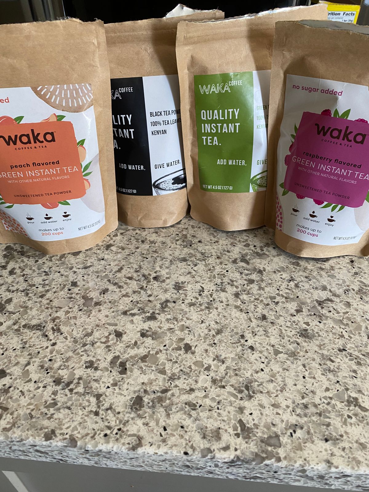 Waka | Raspberry Flavored Green Instant Tea 4.5 oz Bag