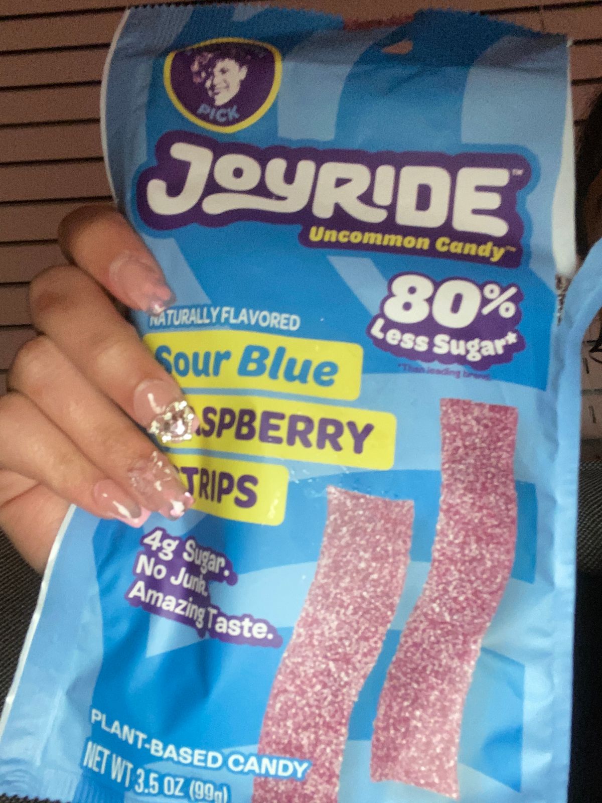 sour blue raspberry strips – JOYRIDE