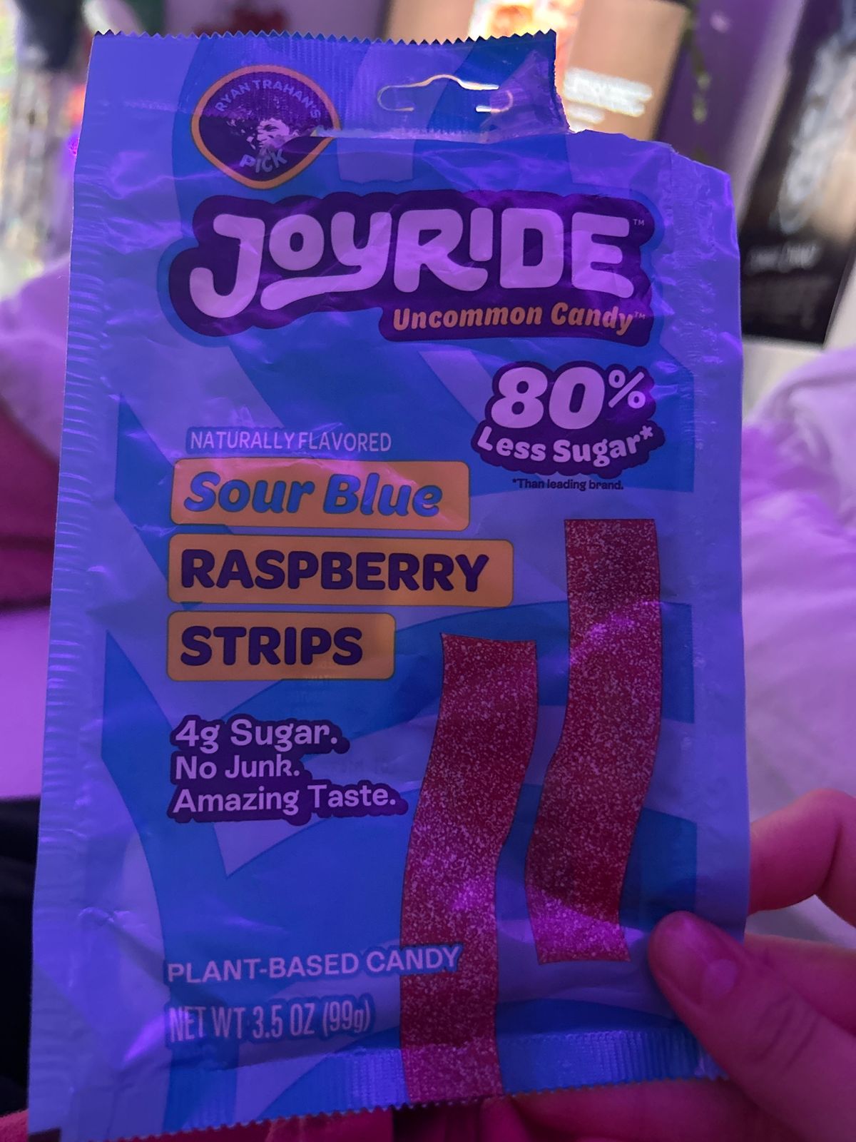 sour blue raspberry strips – JOYRIDE