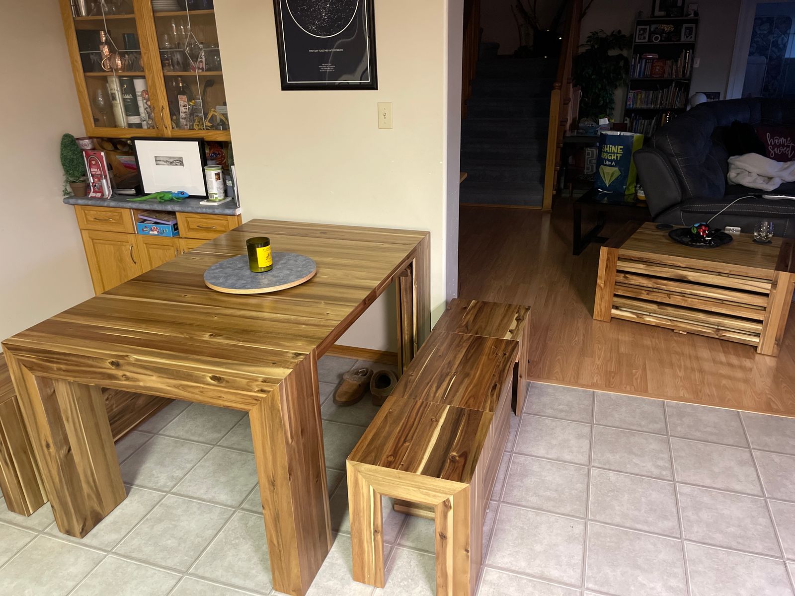 Extendable Dining Table with Bench | Transformer Table