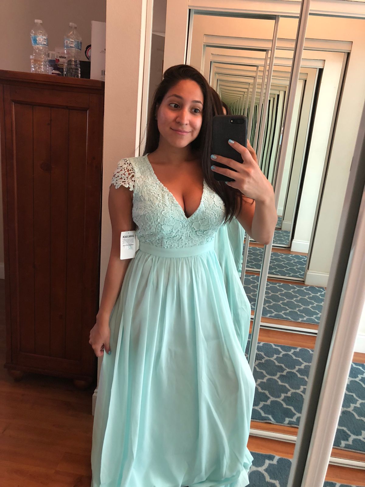 Mint Crochet Top Maxi Dress with Open Back | Maxi Dresses – Saved by ...