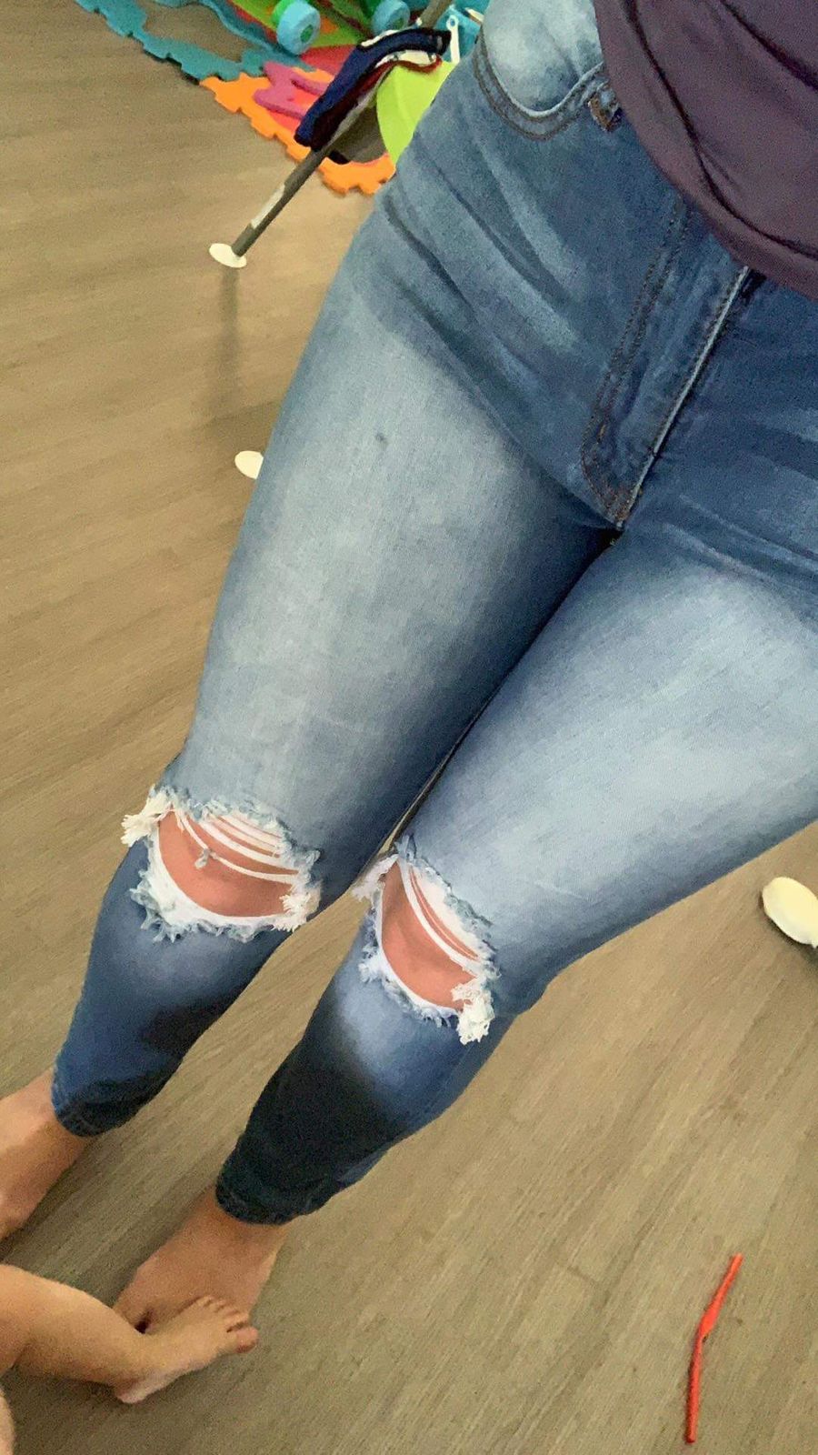Light Denim distressed jeans| Destroyed Jeans | Jeans – Saved by the Dress