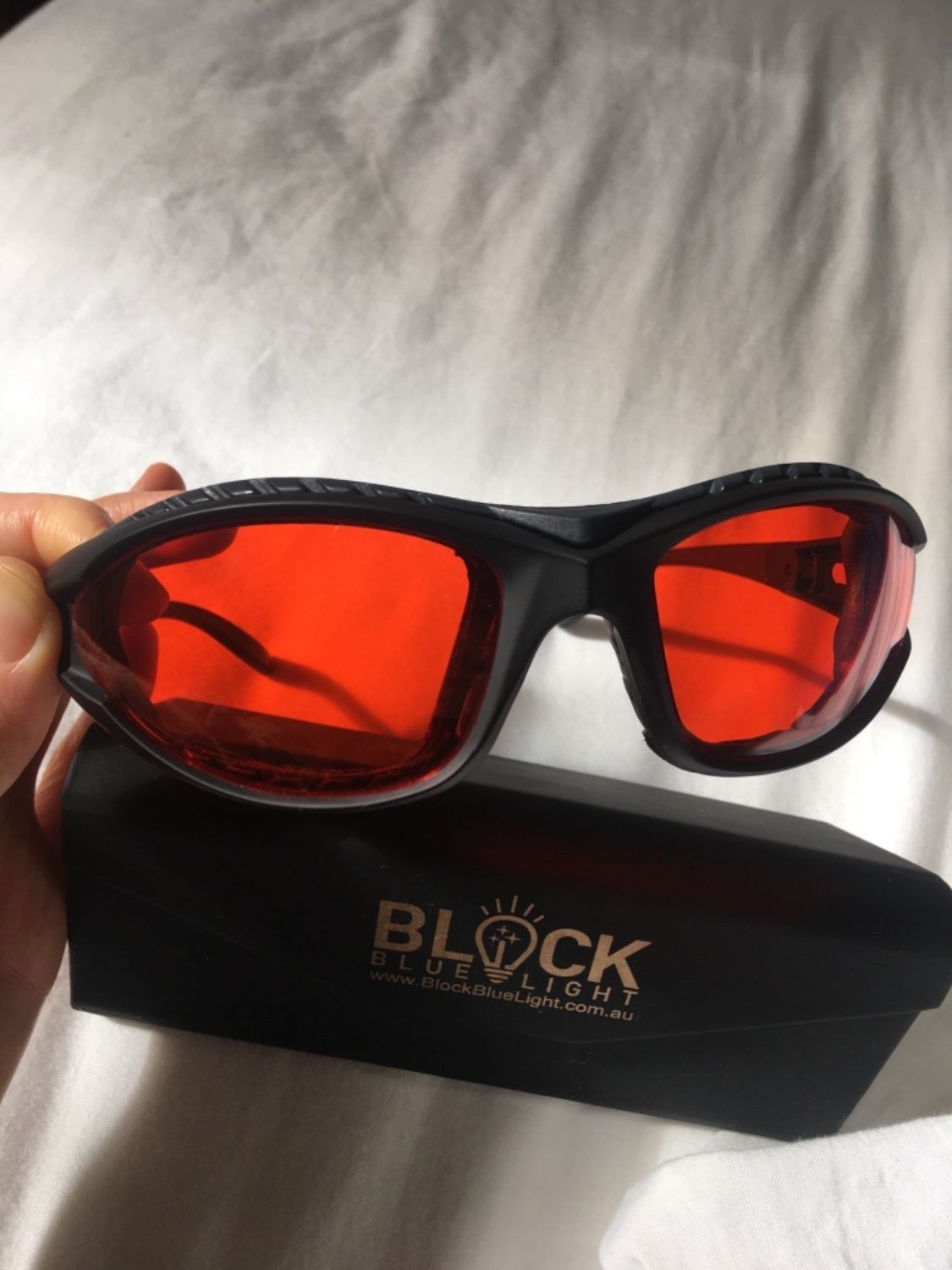 NightFall True Red Lens Blue Blocking Glasses - Dark Black Frame