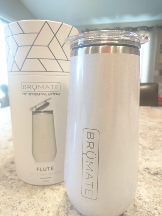 Champagne Flute 12oz | Glitter White | BrüMate