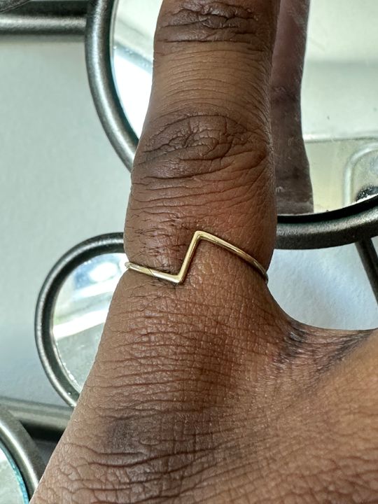 Automic Gold Zig Zag Ring | Minimal Sustainable Fine Jewelry