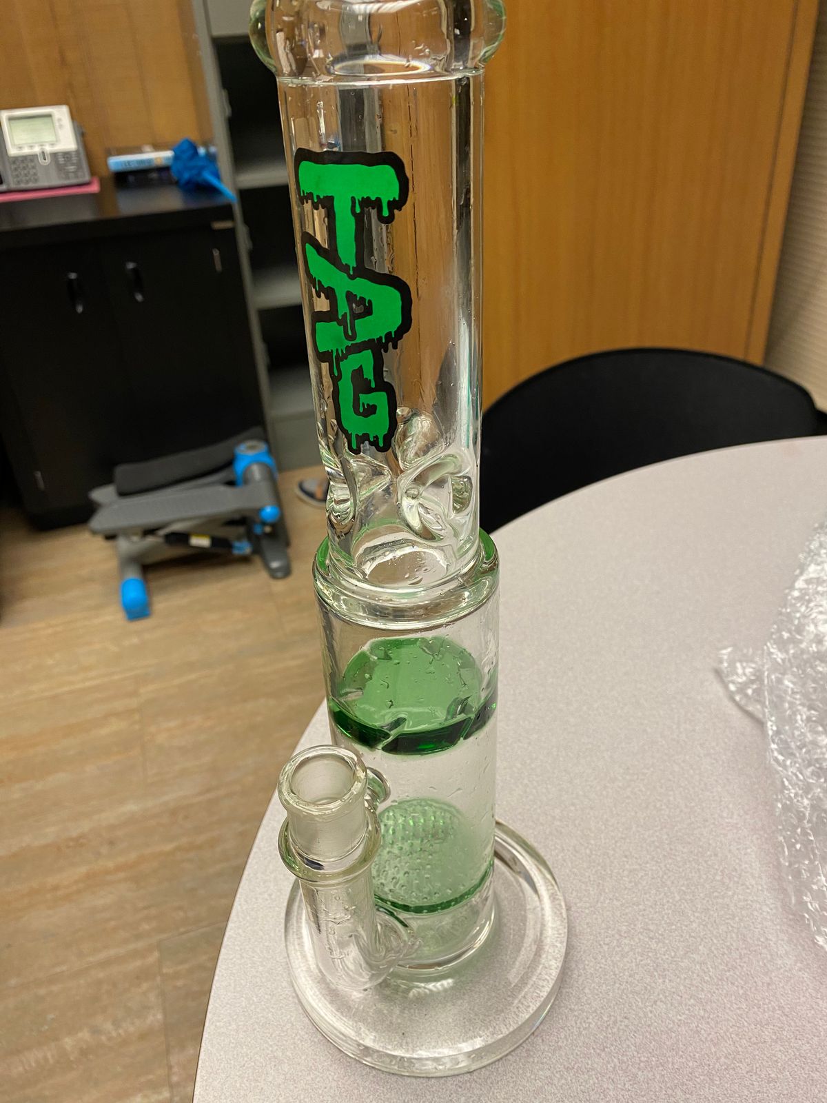 TAG - 15" Single Honeycomb to Spinning Splash Guard Bong 50x7MM (18MM