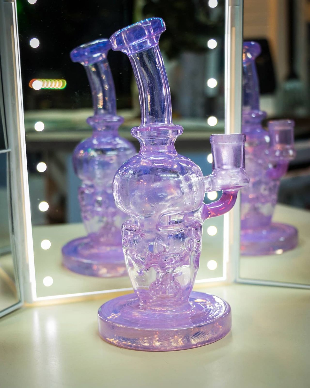 8-Inch Fab Egg Oil Rig - 14MM Super Slit UFO | Thick Ass Glass