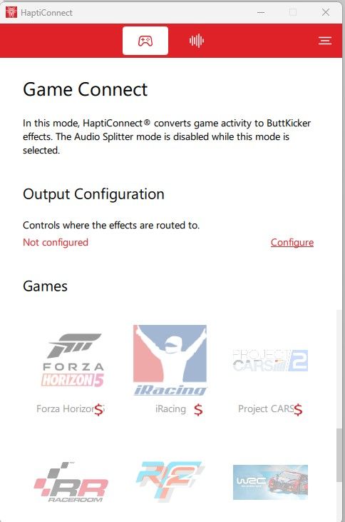 ButtKicker HaptiConnect Software | Hand-Tuned Haptic Telemetry Plugins ...