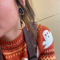 The Little Golden Moon Face Earrings – Ravenstone