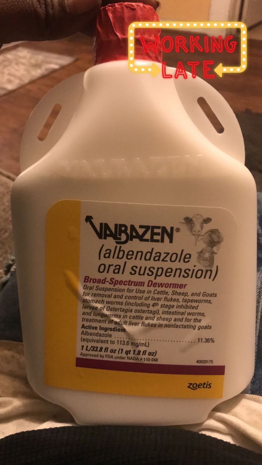 Zoetis Animal Health Valbazen Suspension Dewormer Drench 1 Liter