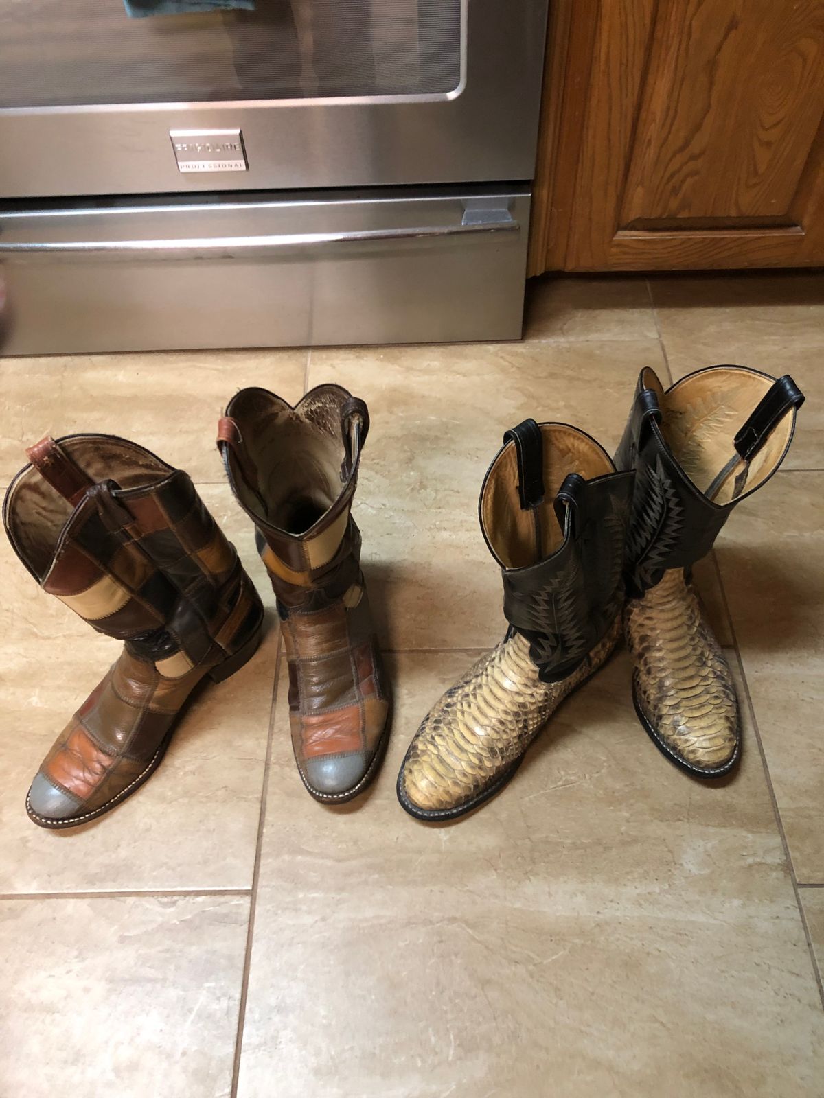 Horsepower Boots Men's Crazy Train Patchwork Cowboy Boots