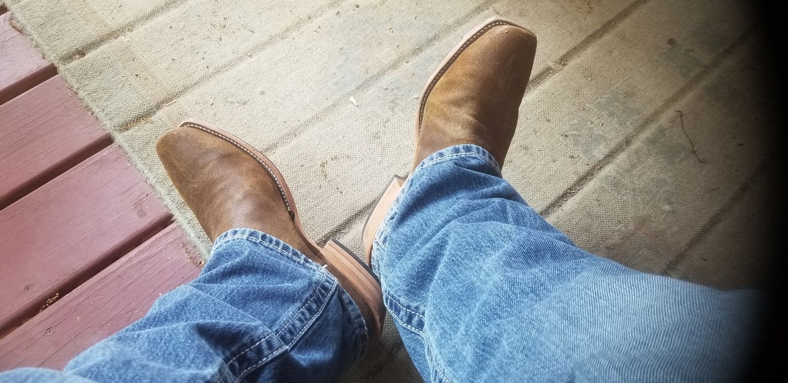 Horsepower Men`s Top Hand Black Suede Roughout 13` Blue Goat Top Cutte