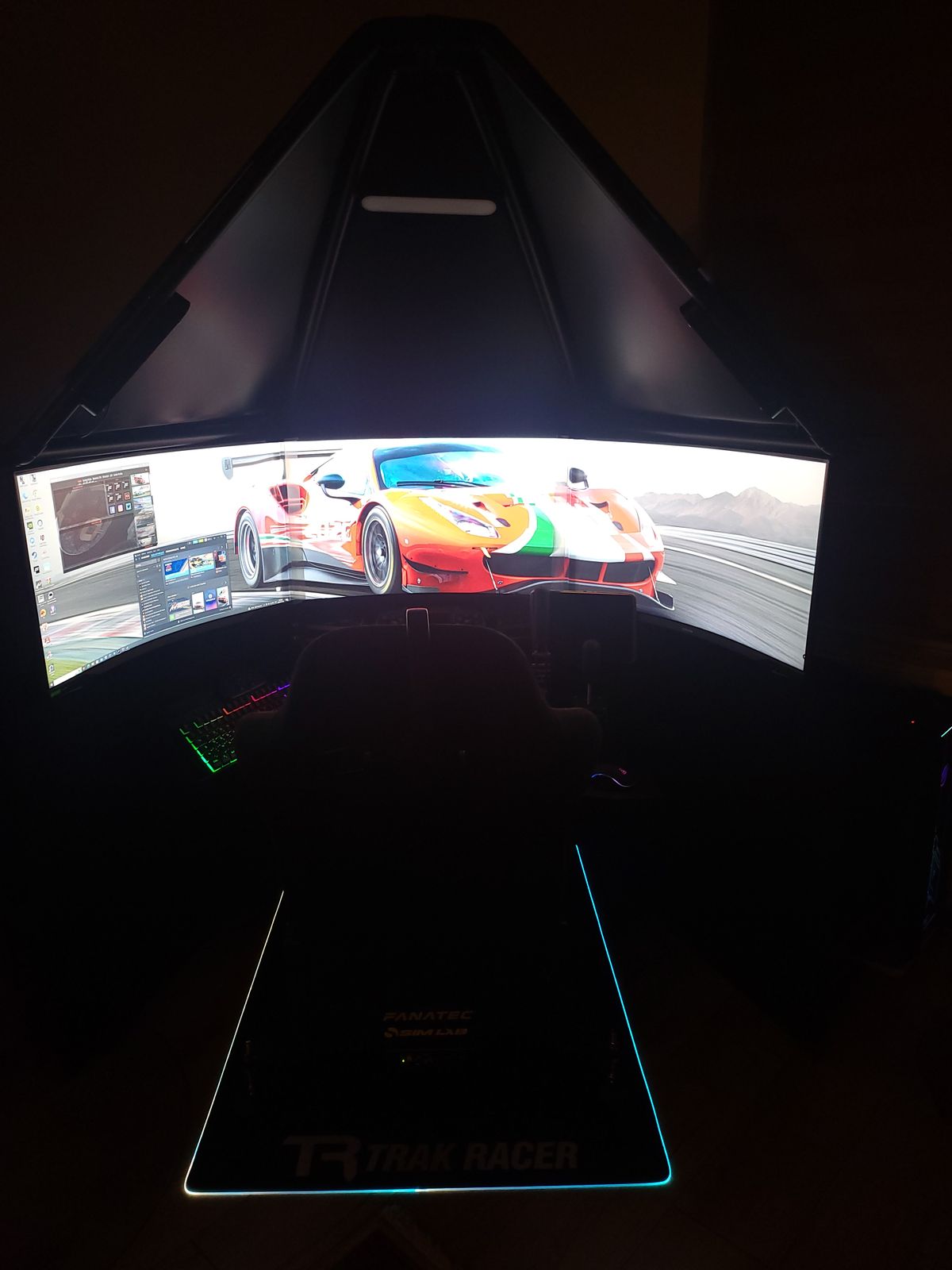 Premium Sim Rig Floor Mat with RGB Light – Trak Racer