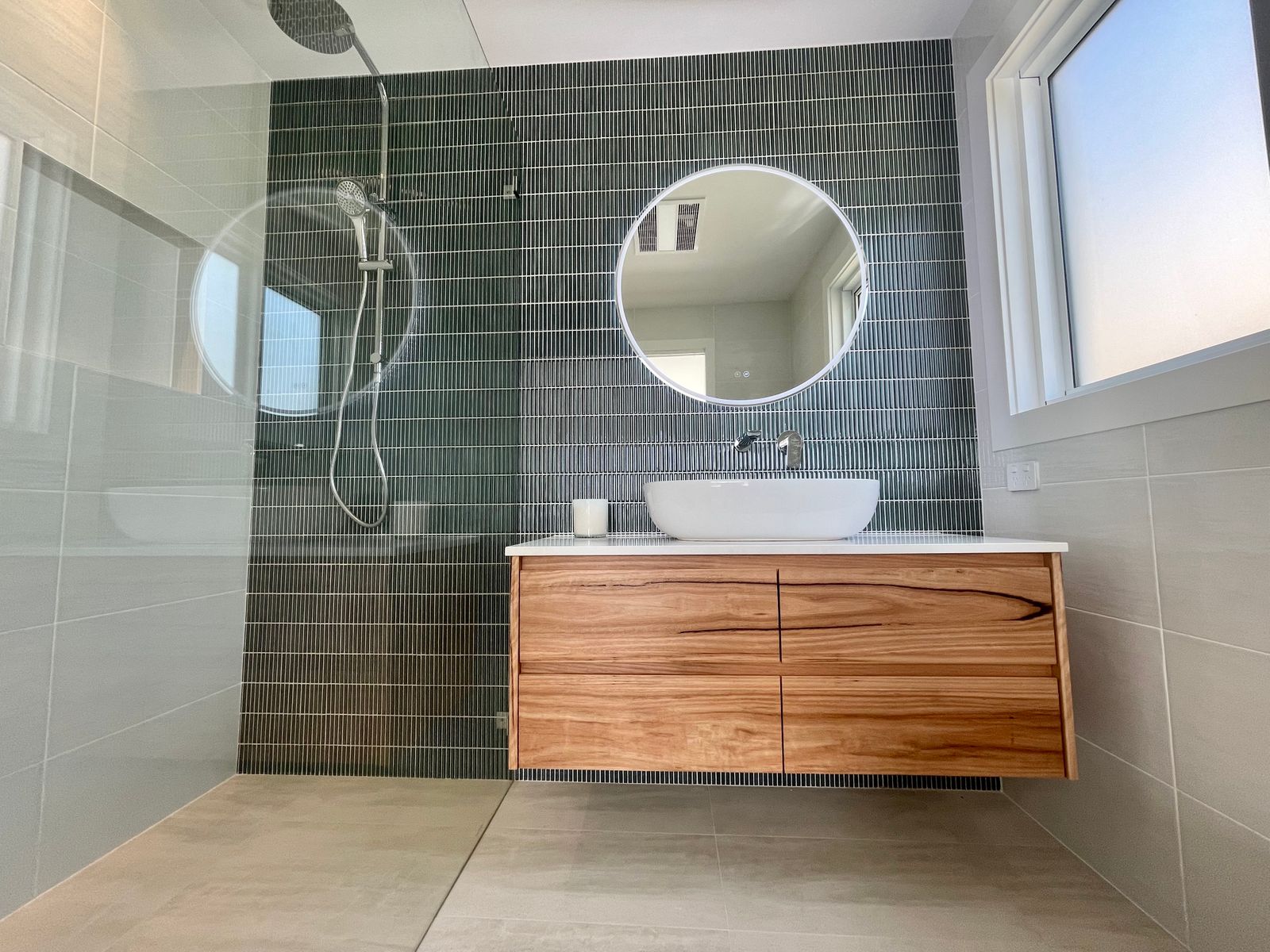 Coogee Antique Green Kit Kat Mosaic Tile | TileCloud