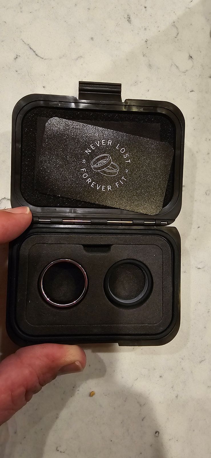 Stonewashed Titanium Men's Wedding Band - The Ridge