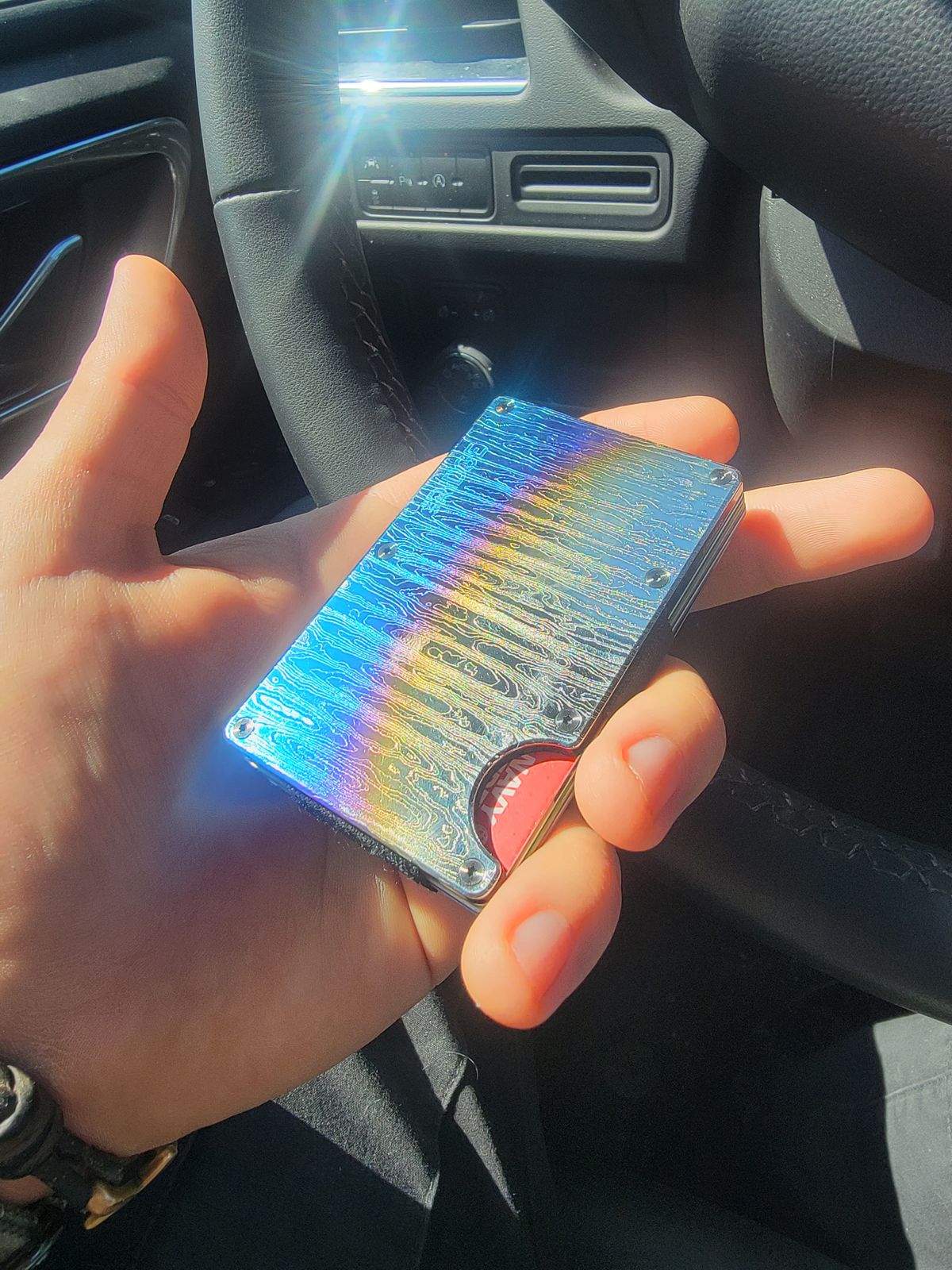 Burnt Damascus Ridge Wallet - The Ridge AU