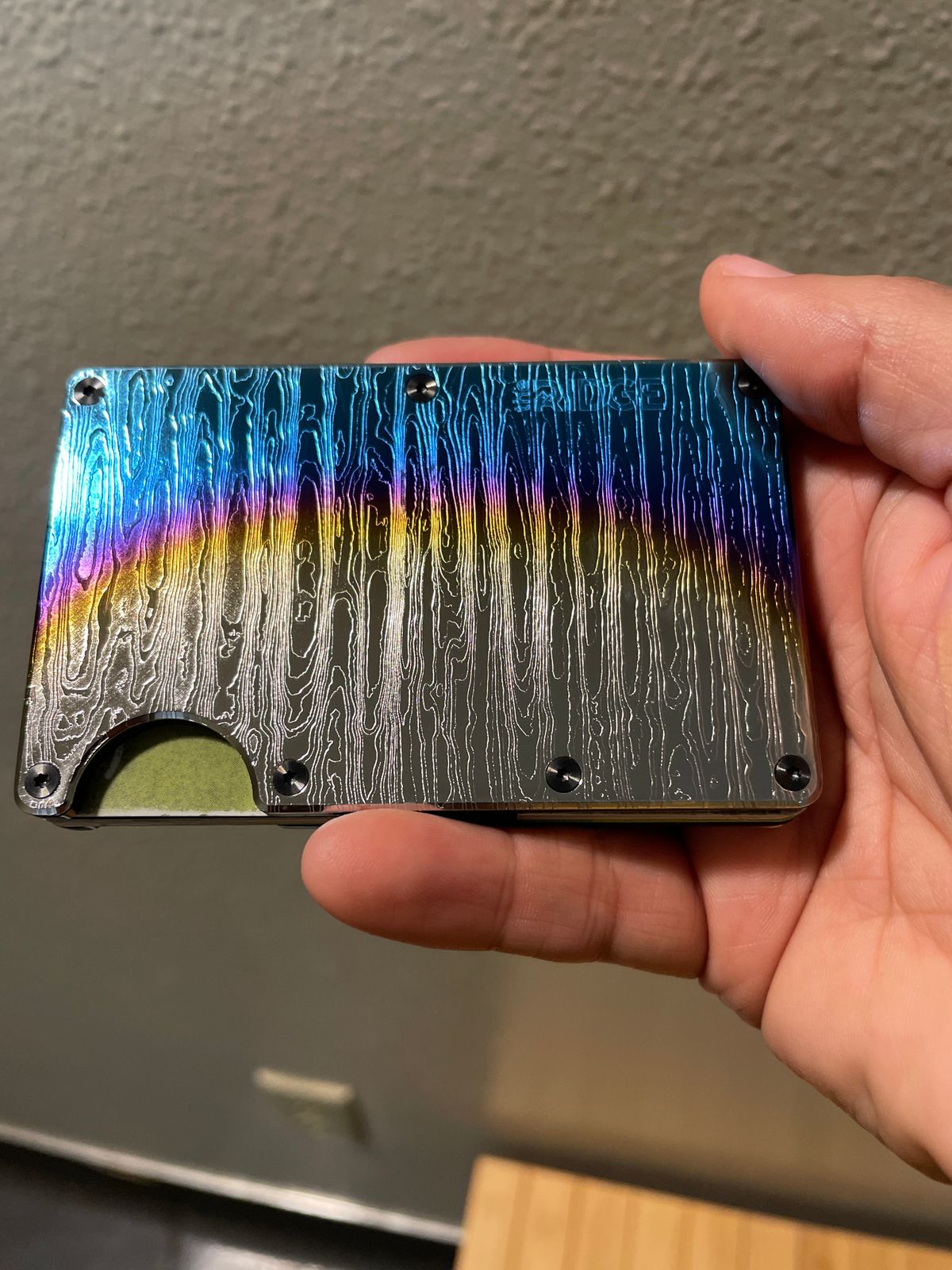 Burnt Damascus Ridge Wallet - The Ridge AU