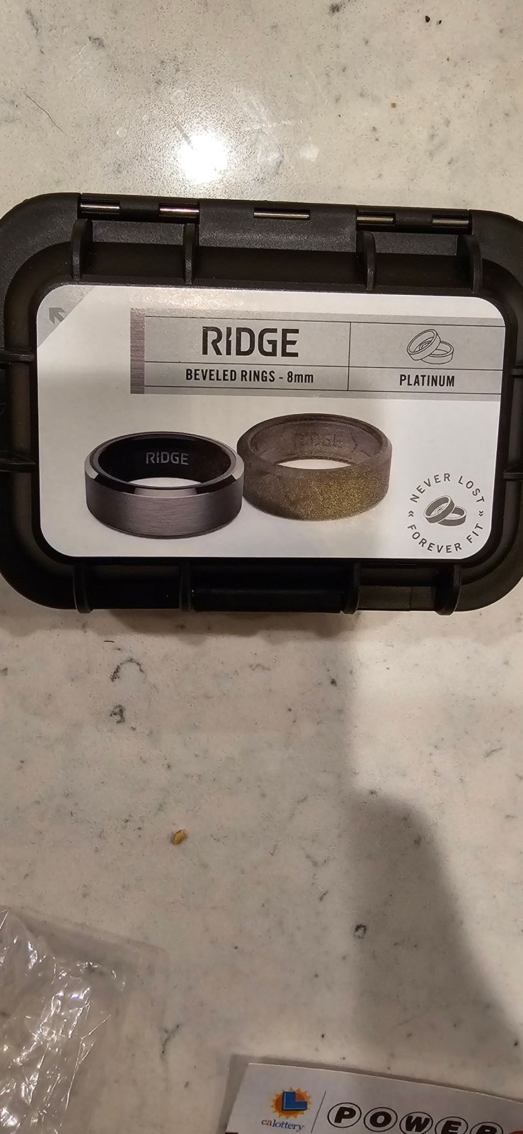 Stonewashed Titanium Men's Wedding Band - The Ridge