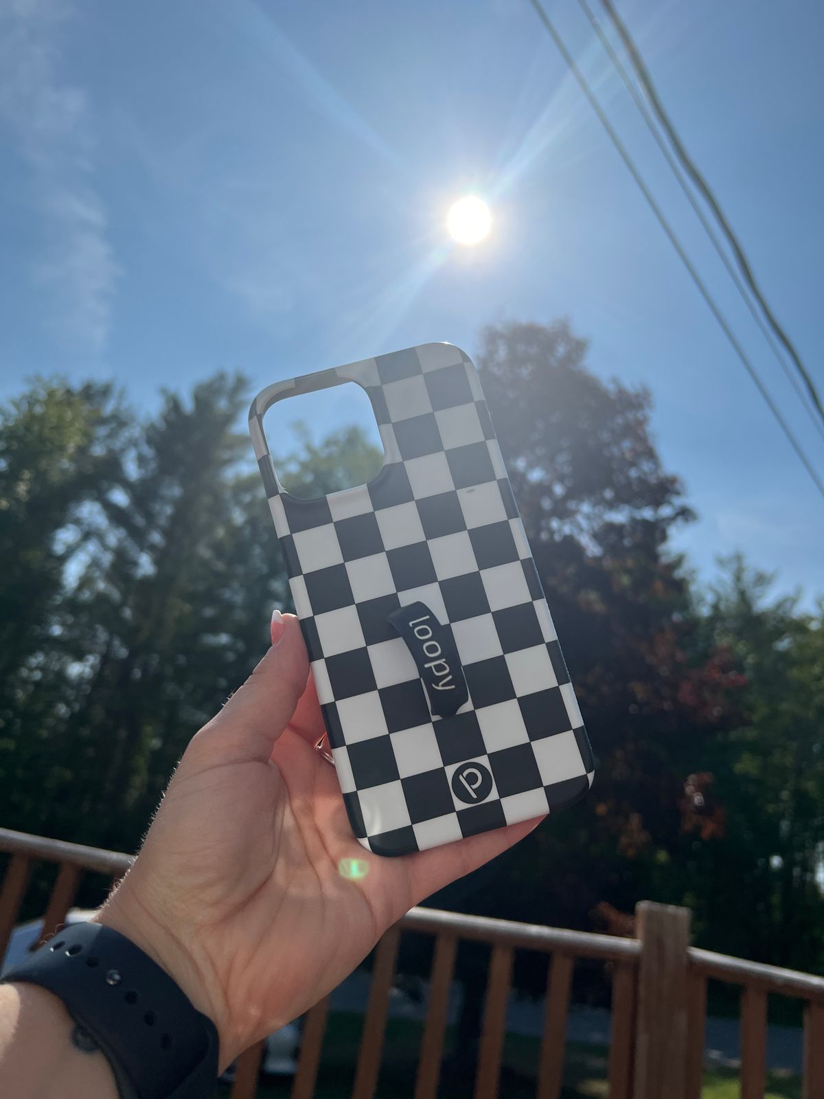 Loopy Cases - Black & White Checkered – LoopyCases®