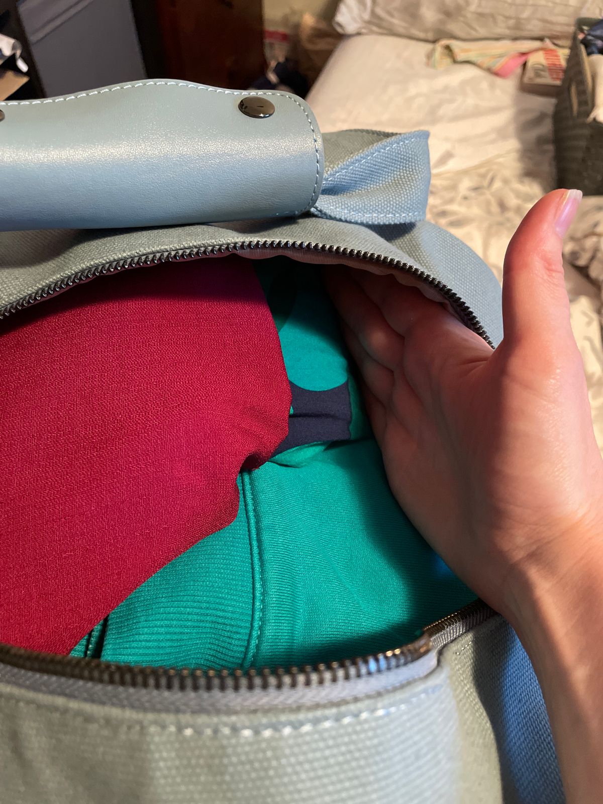 Bon Voyage Weekender Bag - Neon Pink Gingham - Canvas Overnight Bag ...