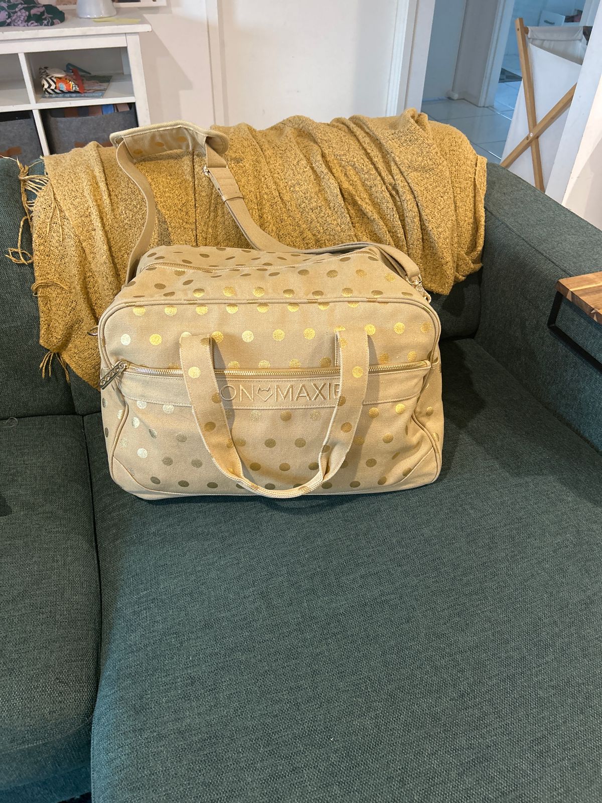 Bon Voyage Weekender Bag - Neon Pink Gingham - Canvas Overnight Bag ...