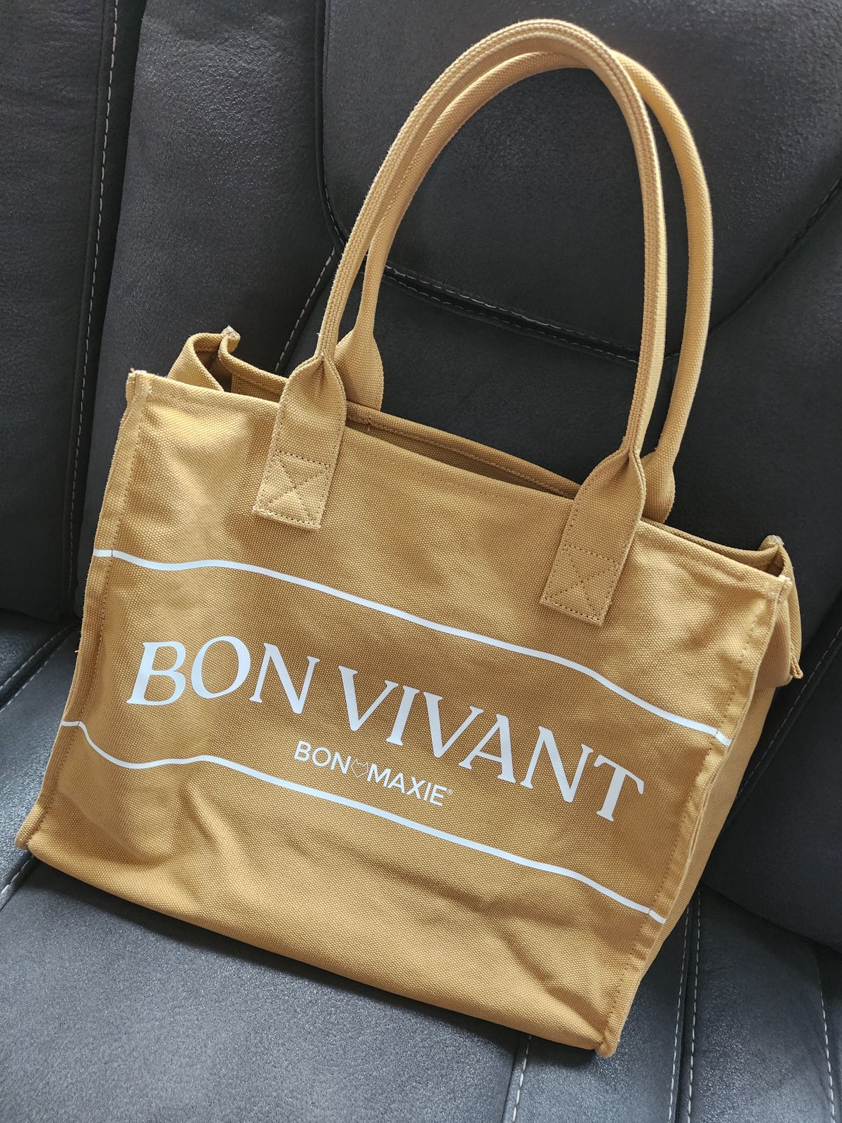 Neon Pink Canvas Tote Bag - Large Carryall Bag Bon Maxie - BON MAXIE